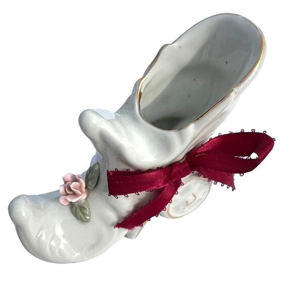 Boutique | Accents | Vintage Victorian Hand Painted Porcelain Shoe ...